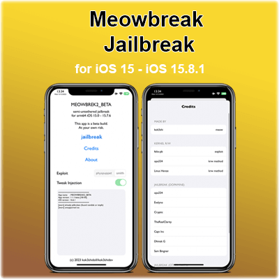 Meowbreak Jailbreak [supports iOS 15 to iOS 15.8.1]